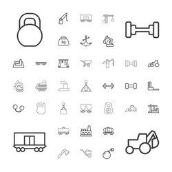 37 heavy icons Royalty Free Vector Image - VectorStock