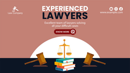 Experienced lawyers landscape banner design Vector Image