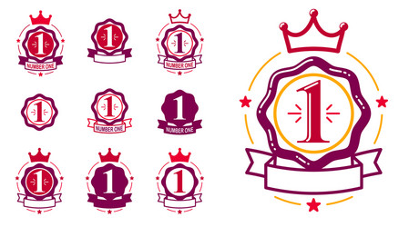 First place number one business success Royalty Free Vector