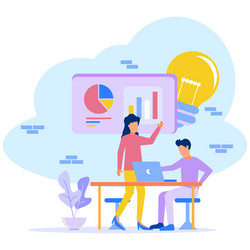 Graphic cartoon character virtual team Royalty Free Vector