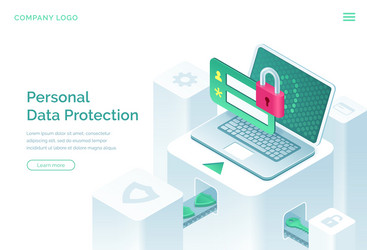 Cyber police officer and personal data protection Vector Image