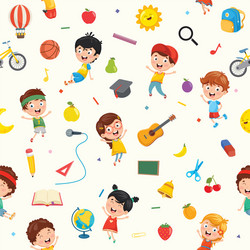 Kids seamless pattern Royalty Free Vector Image