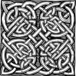 Triple trickle celtic spiral ornament ancient Vector Image