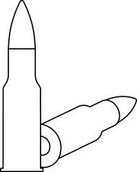 Rifle sniper gun icon outline single weapon Vector Image