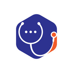 Medical chat and talk logo design template Vector Image
