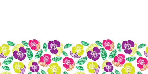 Purple Pansy Flowers Border Vector Images (over 130)
