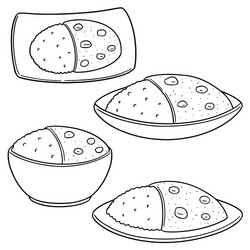 Curry rice Royalty Free Vector Image - VectorStock