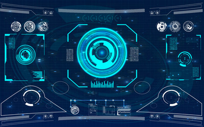 Radar tracking system Royalty Free Vector Image