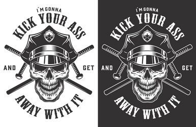 Vintage monochrome police officer logo Royalty Free Vector