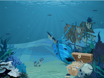 Shipwreck theme image 1 Royalty Free Vector Image