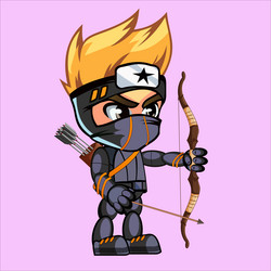 2d character animation archery bow and arrow pose3
