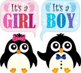 Is it a girl or boy theme 9 Royalty Free Vector Image