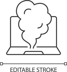 Computer broken pc cracked screen isolated Vector Image