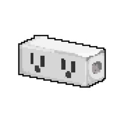 Socket smar plug game pixel art Royalty Free Vector Image