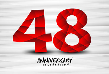 48 year anniversary celebration logo Royalty Free Vector