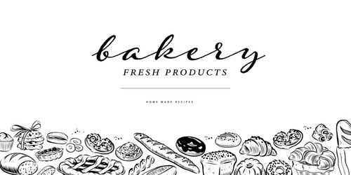 Bakery Cover Menu Food Background Card Vector Images (over 280)