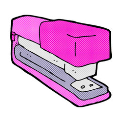 Comic cartoon office stapler Royalty Free Vector Image