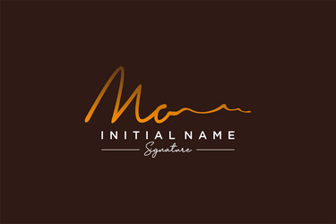 Initial mo signature logo template hand drawn Vector Image