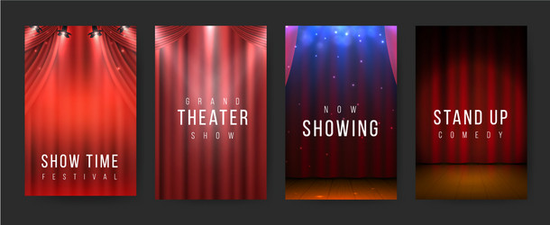 Theater stage background Royalty Free Vector Image