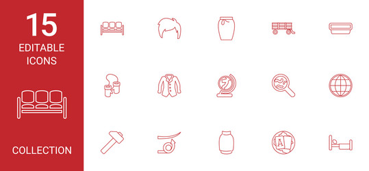 Collection icons Royalty Free Vector Image - VectorStock