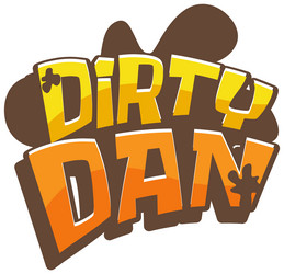 Dirty dan logo text design Royalty Free Vector Image