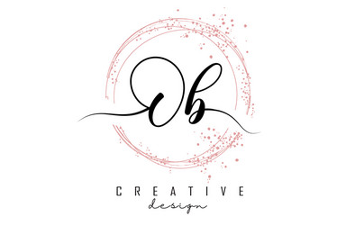 Creative colorful letters ob o b logo Royalty Free Vector