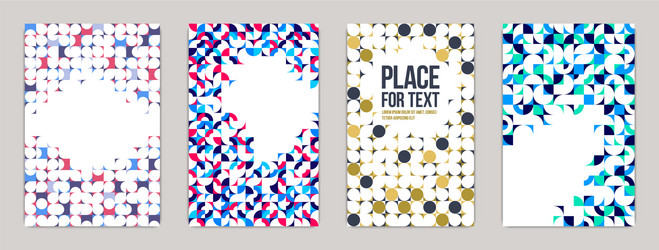 Geometric design covers set colorful modular Vector Image