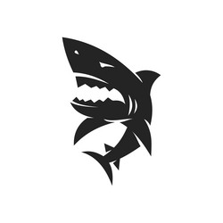 Shark logo template isolated brand identity icon Vector Image