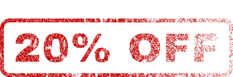 20 percent rubber stamp Royalty Free Vector Image