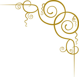 Corner border calligraphy line Royalty Free Vector Image