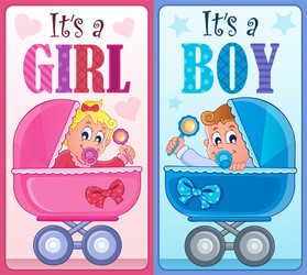 Is it a girl or boy theme 9 Royalty Free Vector Image
