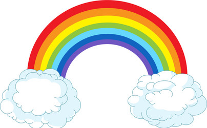 Pixie fairy on rainbow Royalty Free Vector Image