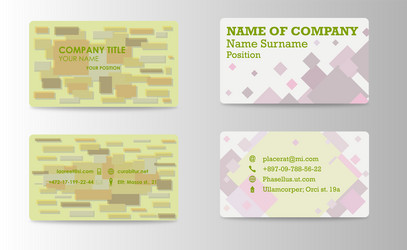 Business card background collection Royalty Free Vector