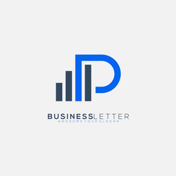 Letter p design gradient color Royalty Free Vector Image