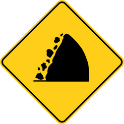 Falling Rocks Road Signs Vector Images (over 390)