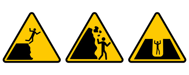 Warning Excavator Signs Vector Images (over 990)