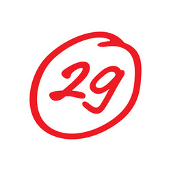 29 points exam score twenty nine mark Royalty Free Vector