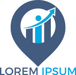 Business and map pointer logo design Royalty Free Vector