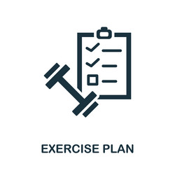 Exercise plan icon simple from healthy lifestyle Vector Image
