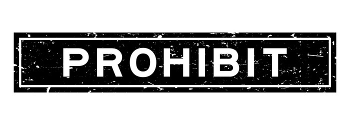 Grunge black prohibit word rubber seal stamp Vector Image