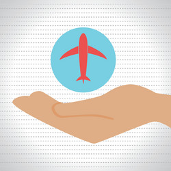 Hand shipping cargo attention Royalty Free Vector Image