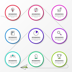 Infographic template isometric path with squares Vector Image