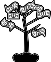 Money tree symbol Royalty Free Vector Image - VectorStock