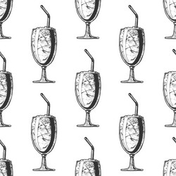 Pattern with milkshake Royalty Free Vector Image