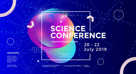 Conference invitation design template Royalty Free Vector