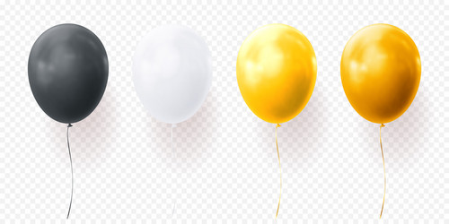 Balloon 3d realistic isolated on transparent Vector Image
