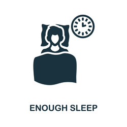 Enough sleep line icon monochrome simple Vector Image
