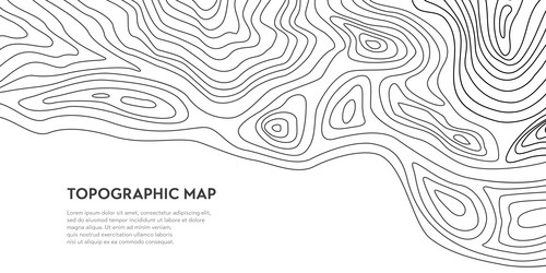 Topographic map grid texture relief contour Vector Image