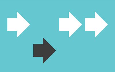 Lightning shaped unique arrow Royalty Free Vector Image