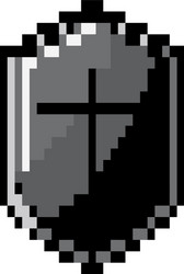 Contour video game shield protection Royalty Free Vector